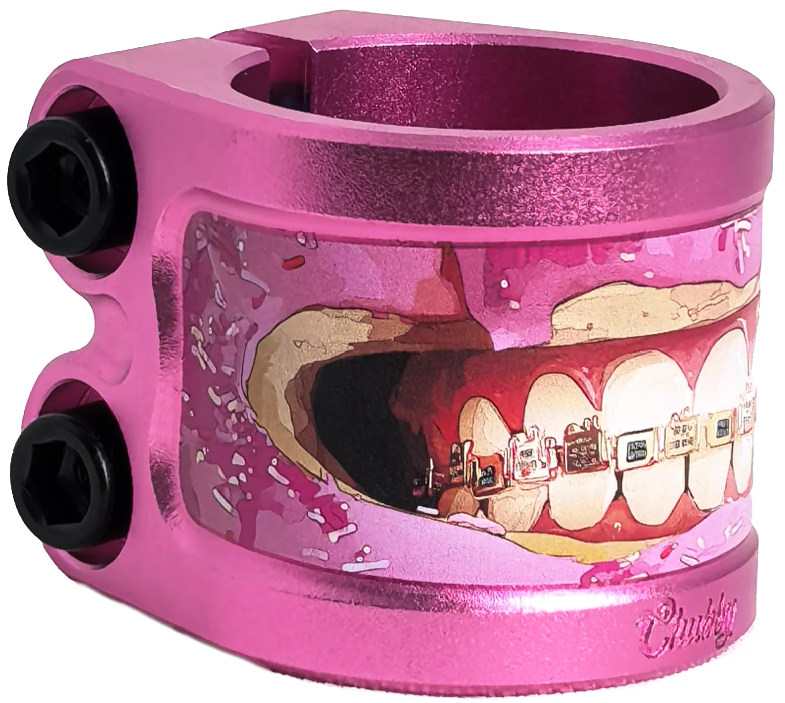 Chubby Gnasher 2 Bolt Oversized Scooter Clamp - Pink Doughnut — Skates ...