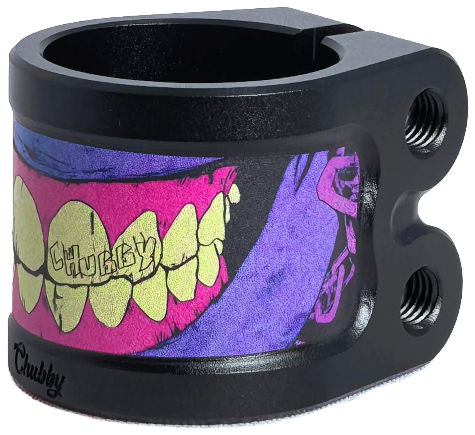 Chubby Gnasher 2 Bolt Oversized Scooter Clamp - Black / Purple — Skates ...