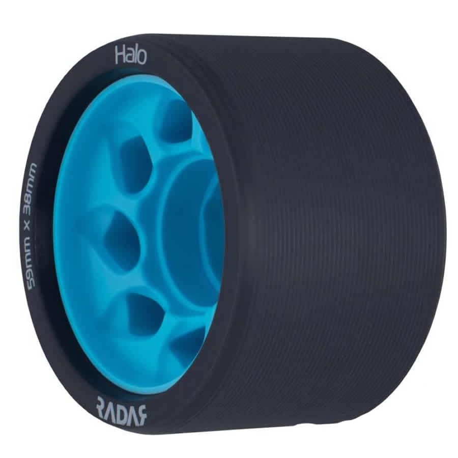 Radar Halo 95A Roller Derby Wheels - Charcoal / Blue 59mm x 38mm ...